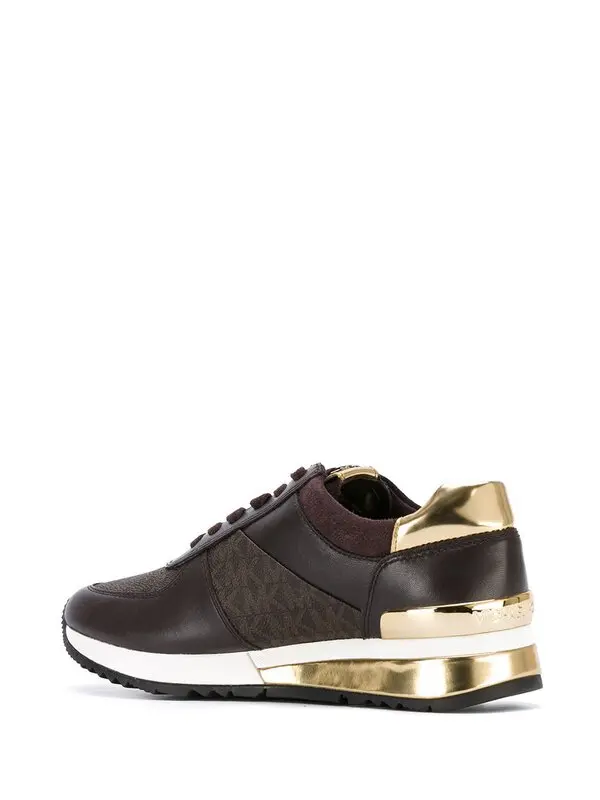 Michael Kors Allie Logo Embossed Lace-up Sneakers