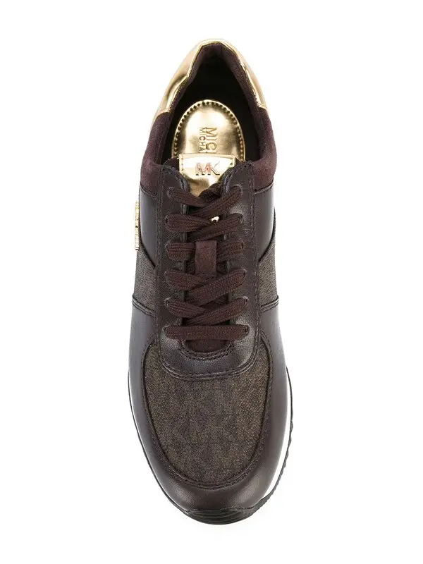 Michael Kors Allie Logo Embossed Lace-up Sneakers