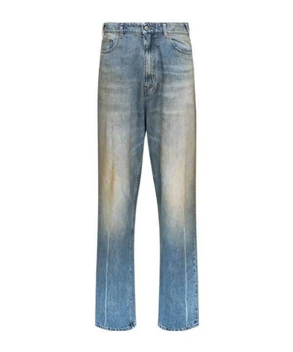 MAISON MARGIELA Logo Patch Straight-leg Jeans - Blue
