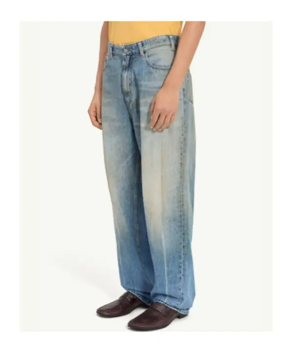 MAISON MARGIELA Logo Patch Straight-leg Jeans - Blue