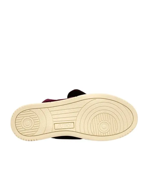 AUTRY Velvet Bow Detail Sneakers - Wine Red