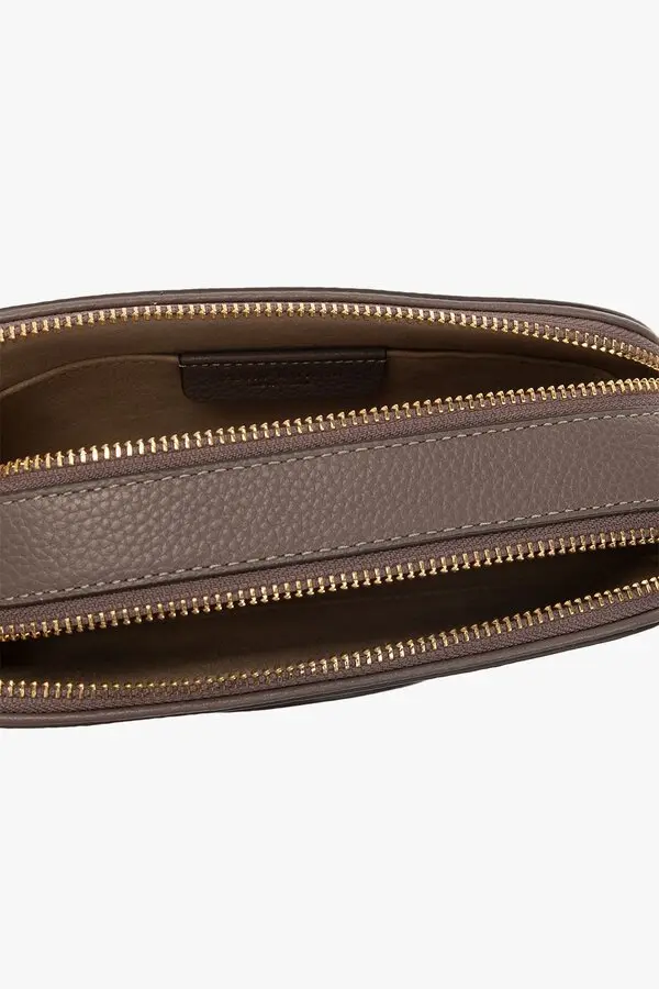 Tory Burch Miller Zipped Mini Camera Bag - Clamshell Brown