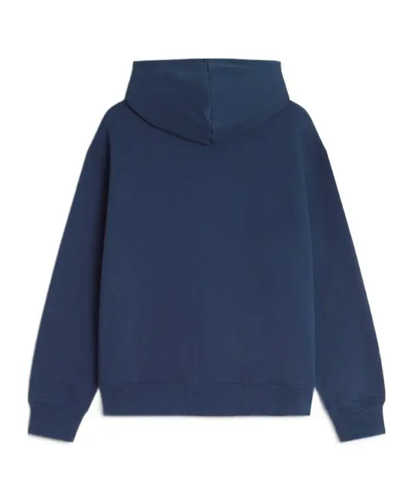 Maison Kitsuné Fox Head Patch Drawstring Hoodie - Navy