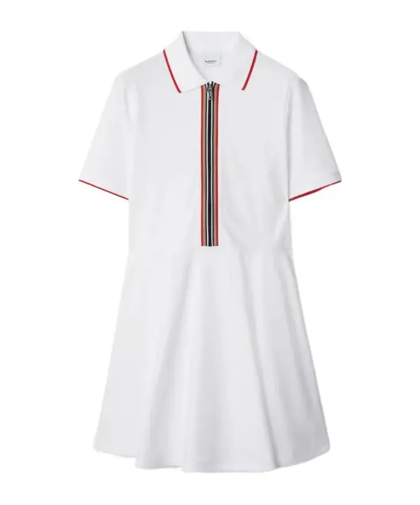 Burberry Polo Dress With Signature Stripes - No