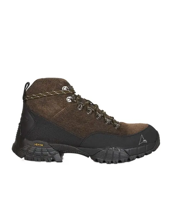 ROA Round-toe Lace-up Boots - Black