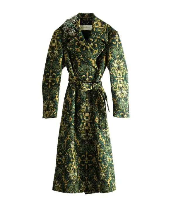Dries Van Noten Rafaella Embellished Graphic Coat