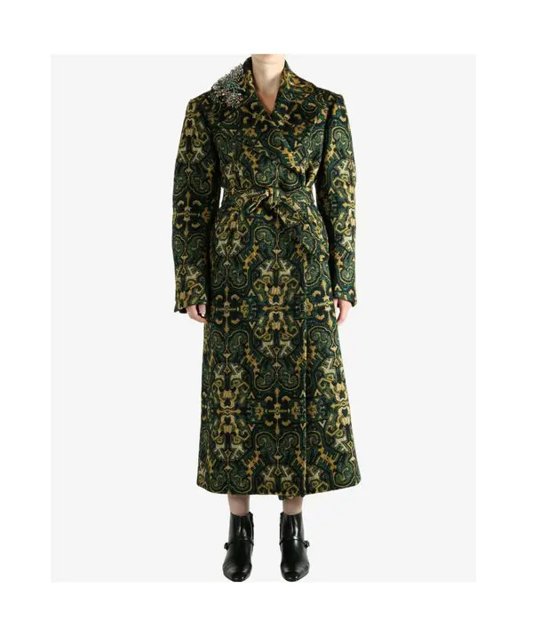 Dries Van Noten Rafaella Embellished Graphic Coat