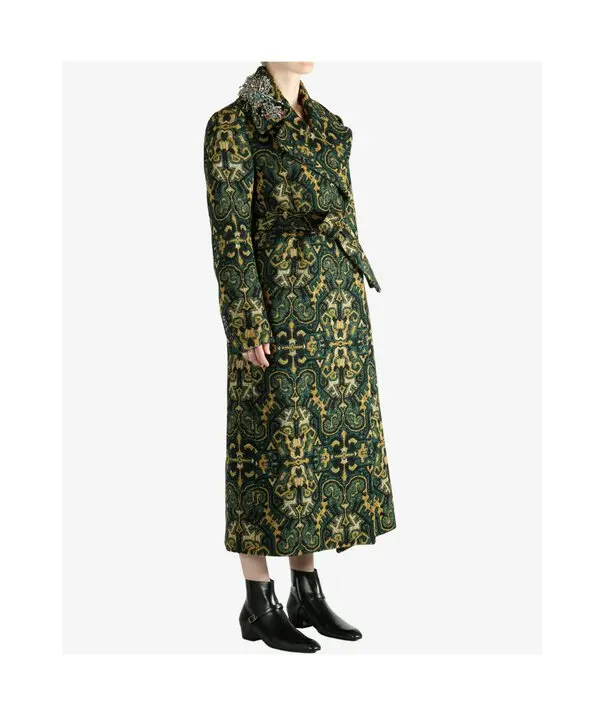 Dries Van Noten Rafaella Embellished Graphic Coat