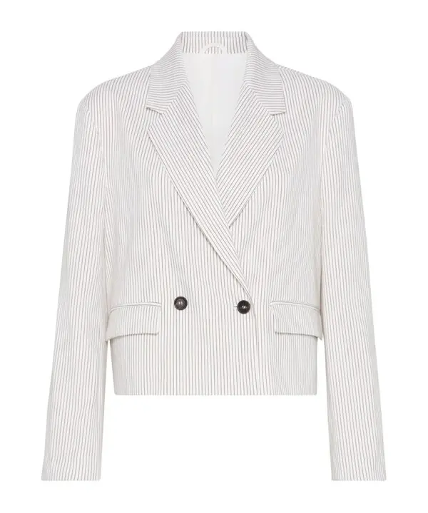 Brunello Cucinelli Pinstriped Double-breasted Blazer