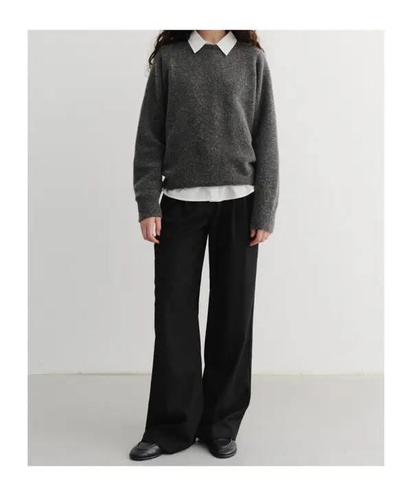 DUNST Double-pleated Wide-leg Trousers