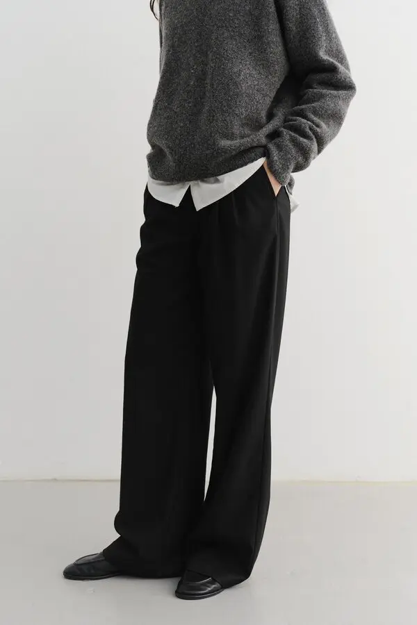 DUNST Double-pleated Wide-leg Trousers