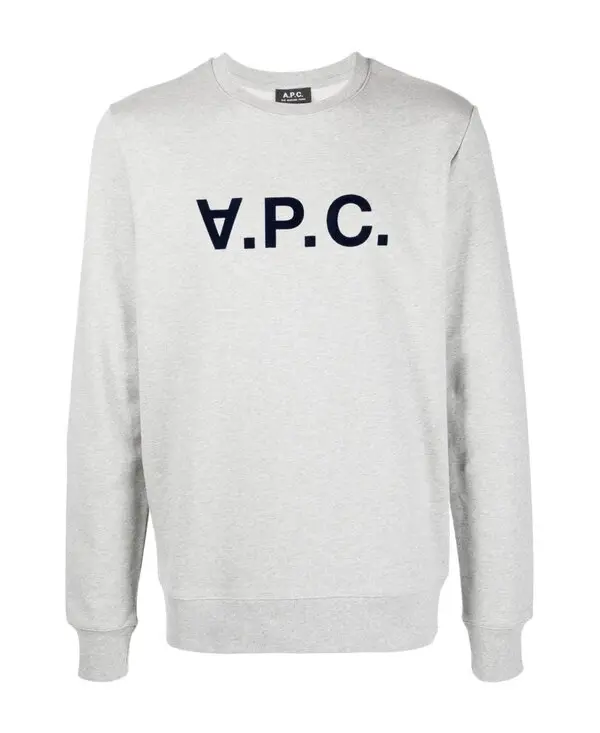 A.p.c. Logo Print Crewneck Sweatshirt - White