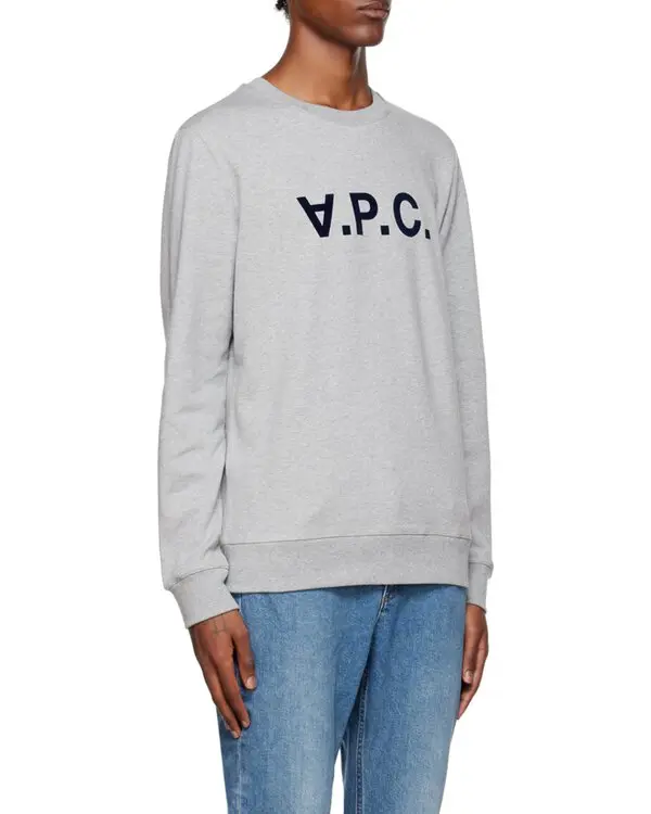 A.p.c. Logo Print Crewneck Sweatshirt - White