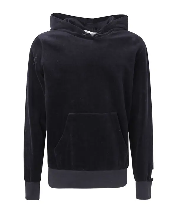 GOLDEN GOOSE Logo Patch Drawstring Hoodie - Black