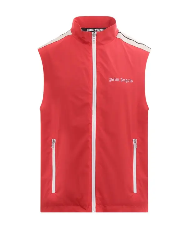 Palm Angels Logo Printed Zipped Gilet