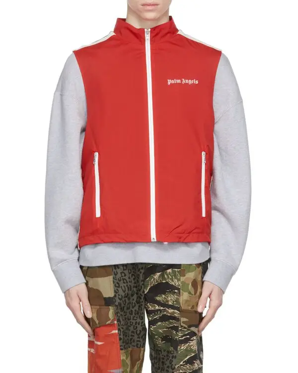 Palm Angels Logo Printed Zipped Gilet