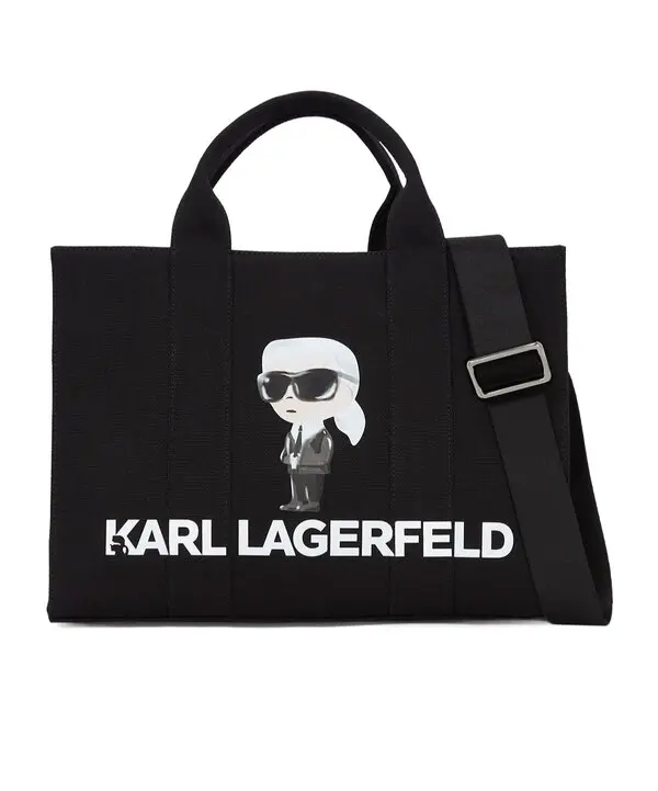 Karl Lagerfeld Ikon Aquarelle Tote Bag - Black