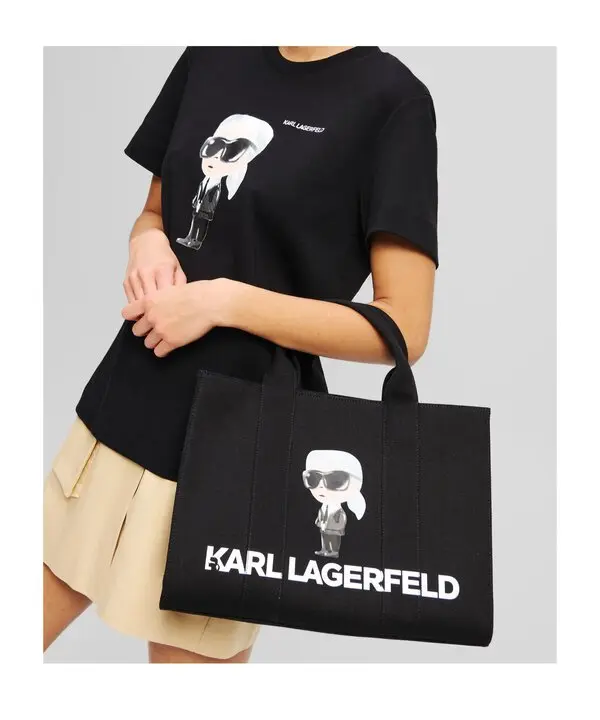Karl Lagerfeld Ikon Aquarelle Tote Bag - Black