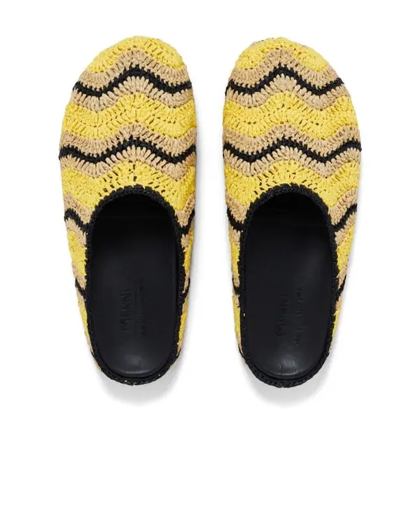 Marni X No Vacancy Inn Muller Crocheted Sabots - Black