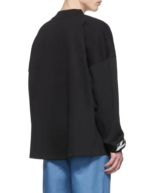 We11Done V-neck Long Sleeve T-shirt - Black