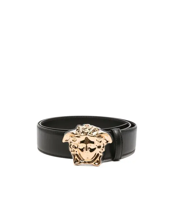 Versace Medusa Head Buckle Belt - Black