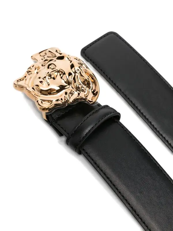 Versace Medusa Head Buckle Belt - Black