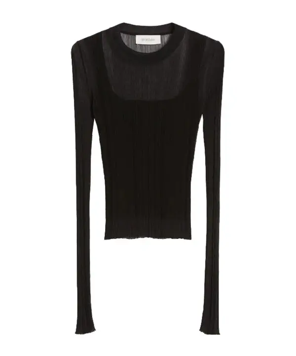Sportmax Long-sleeved Knitted Shirt