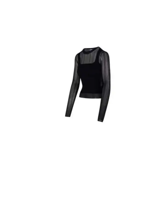 Sportmax Ribbed Trompe L'oeil Jumper - Black
