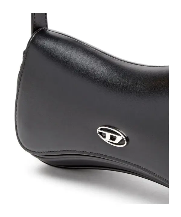 DIESEL® Play Logo Plaque Clutch Bag - Black