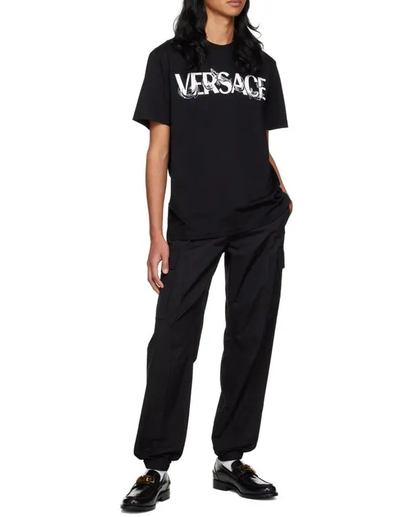 Versace Barocco Silhouette-print Cotton T-shirt