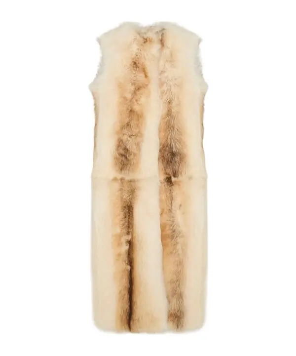YVES SALOMON Lamb-shearling Gilet - Light Brown