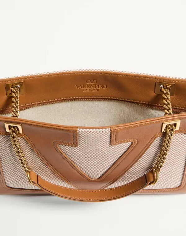 Valentino Garavani Viva Superstar Canvas Shoulder Bag - Brown