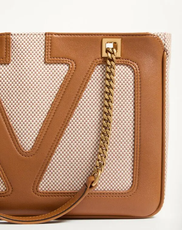 Valentino Garavani Viva Superstar Canvas Shoulder Bag - Brown