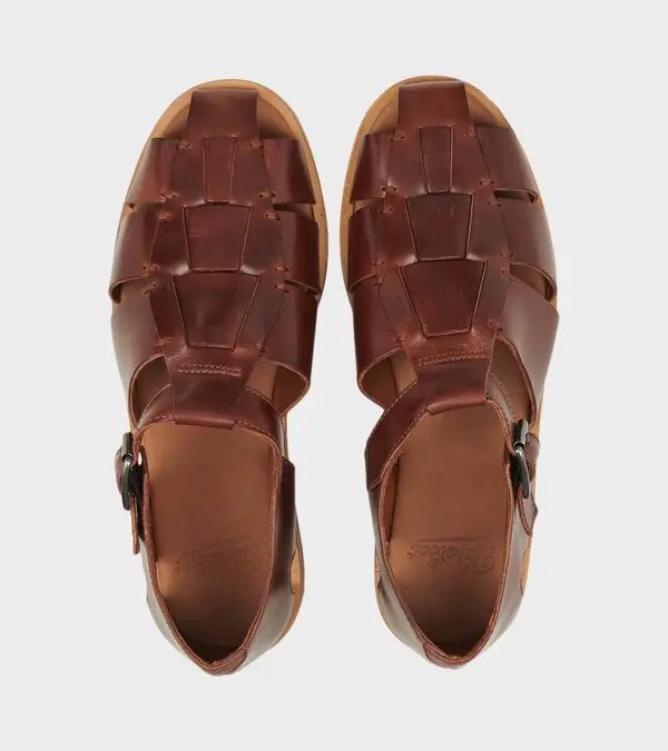 Paraboot Smooth Leather Buckle Sandals - Brown