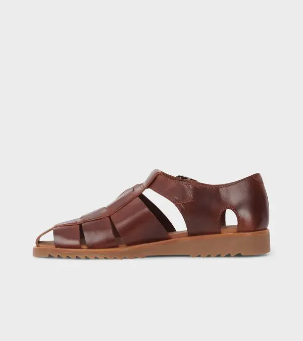 Paraboot Smooth Leather Buckle Sandals