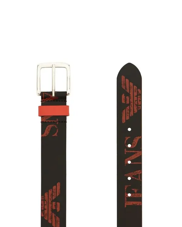 Emporio Armani Logo Leather Belt