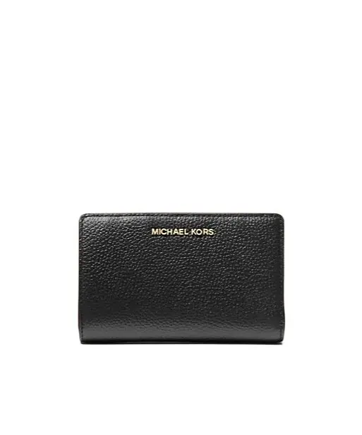 Michael Kors Logo Lettering Medium Wallet - Black