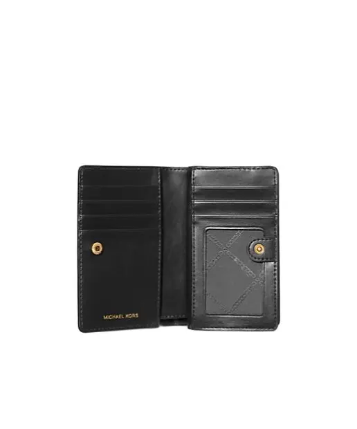 Michael Kors Logo Lettering Medium Wallet - Black