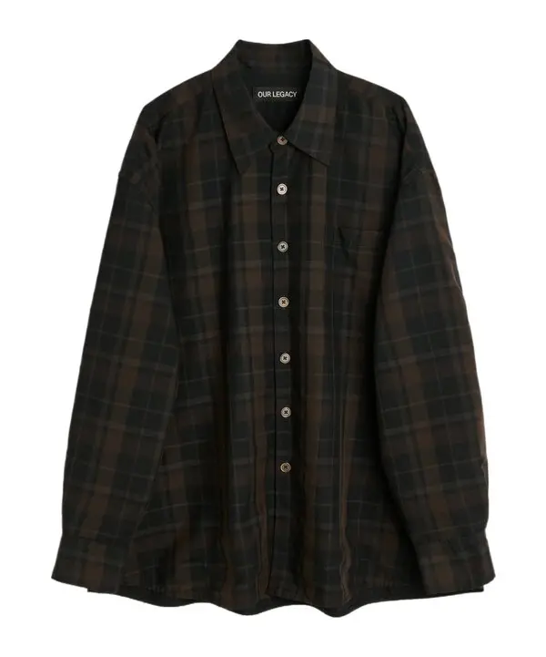 Our Legacy Borrowed Checked Shirt - Black