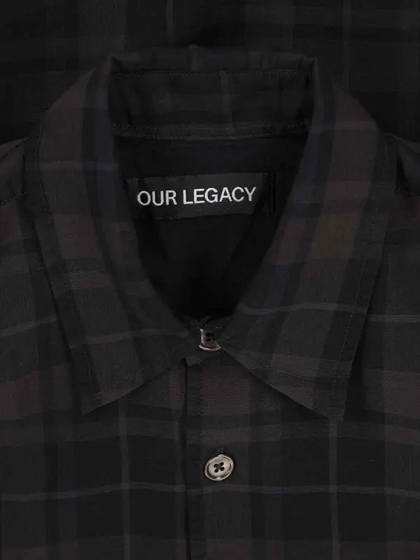 Our Legacy Borrowed Checked Shirt - Black