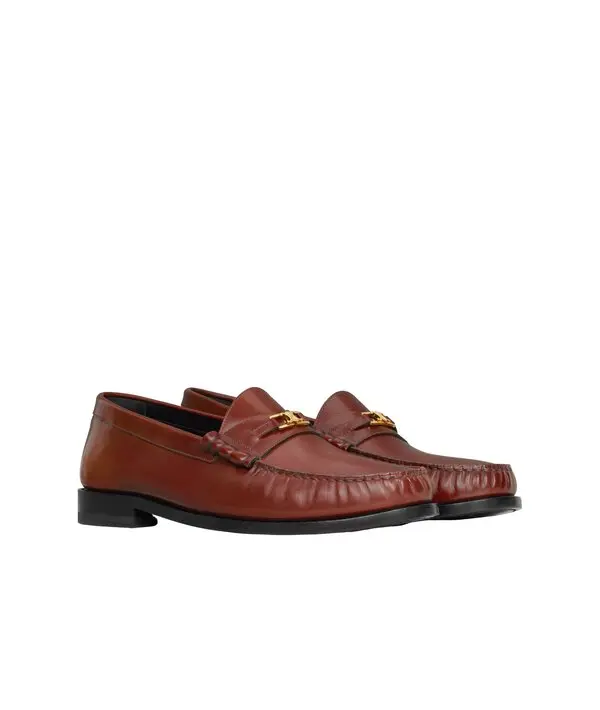 Celine Luco Triomphe Loafers In Polished Bull