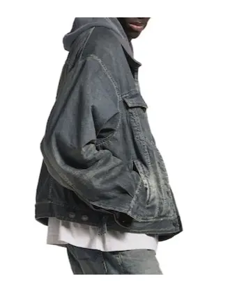 Balenciaga Layered Denim Jacket With Trompe L'oeil Effect - Blue