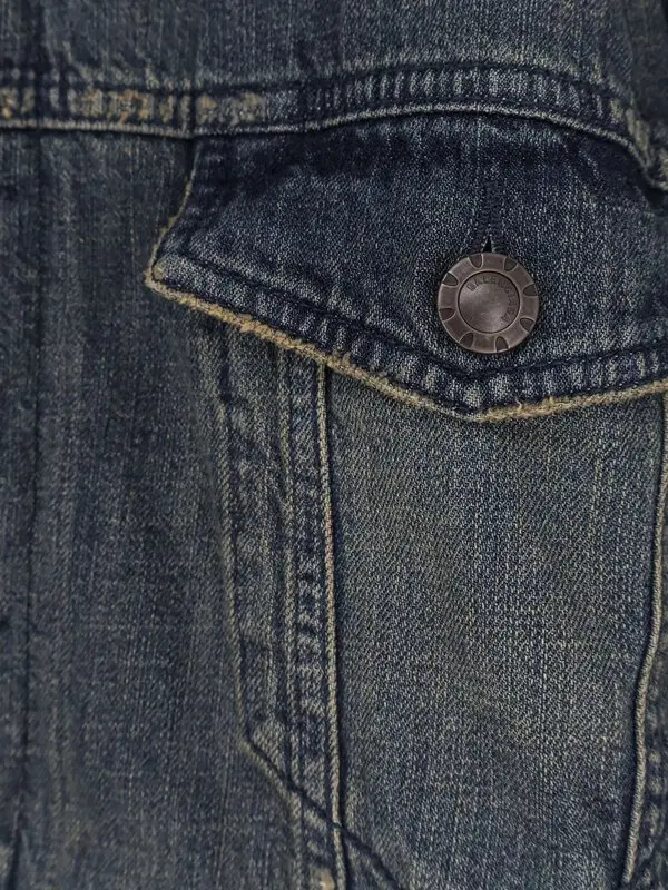 Balenciaga Layered Denim Jacket With Trompe L'oeil Effect