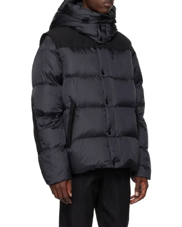 Burberry Detachable Sleeve Padded Puffer Jacket - Navy Blue