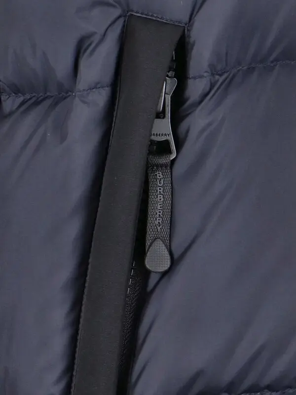 Burberry Detachable Sleeve Padded Puffer Jacket - Navy