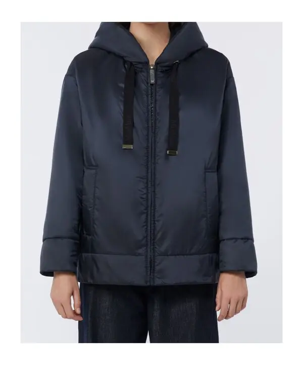 Max Mara Daria Quilted Hooded Jacket - Midnight Blue