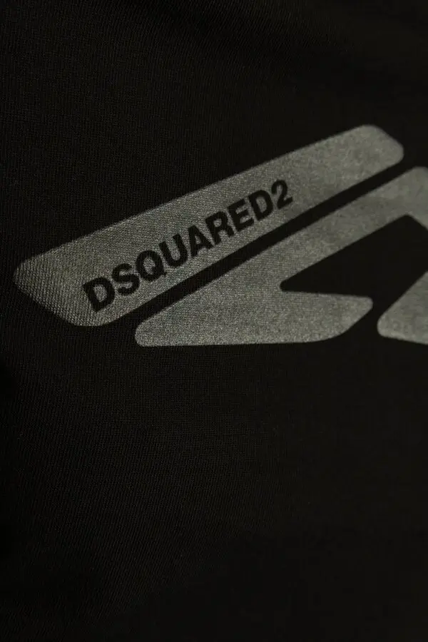 Dsquared2 Icon Printed Cropped T-shirt - Black