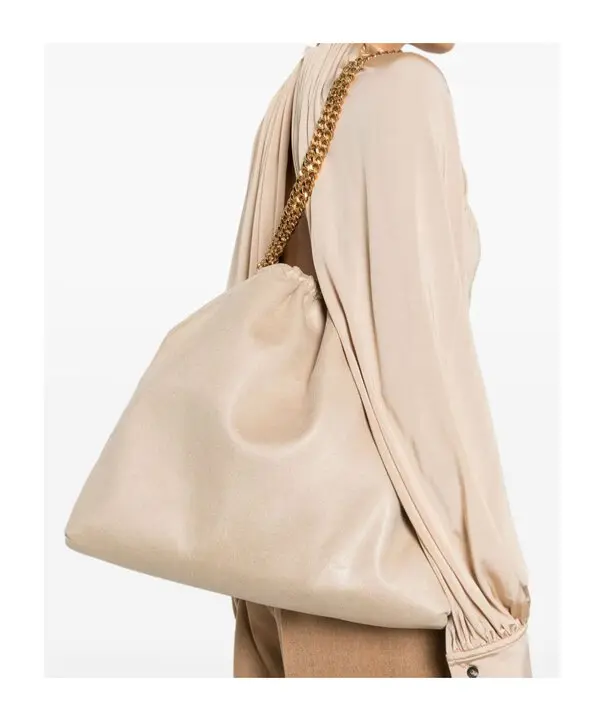 Stella McCartney Falabella Drawstring Shoulder Bag - Beige