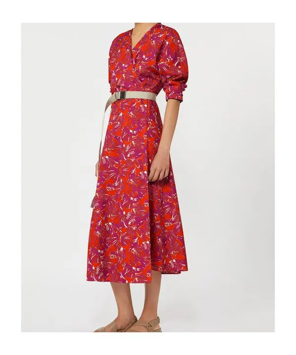 Max Mara Carmo V-neck Midi Dress