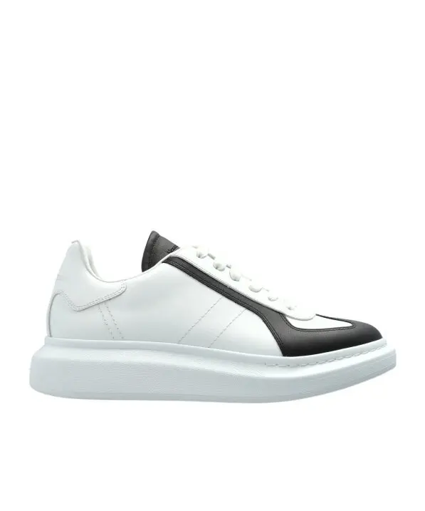 Alexander McQueen Colourblock Lace-up Platform Sneakers - White